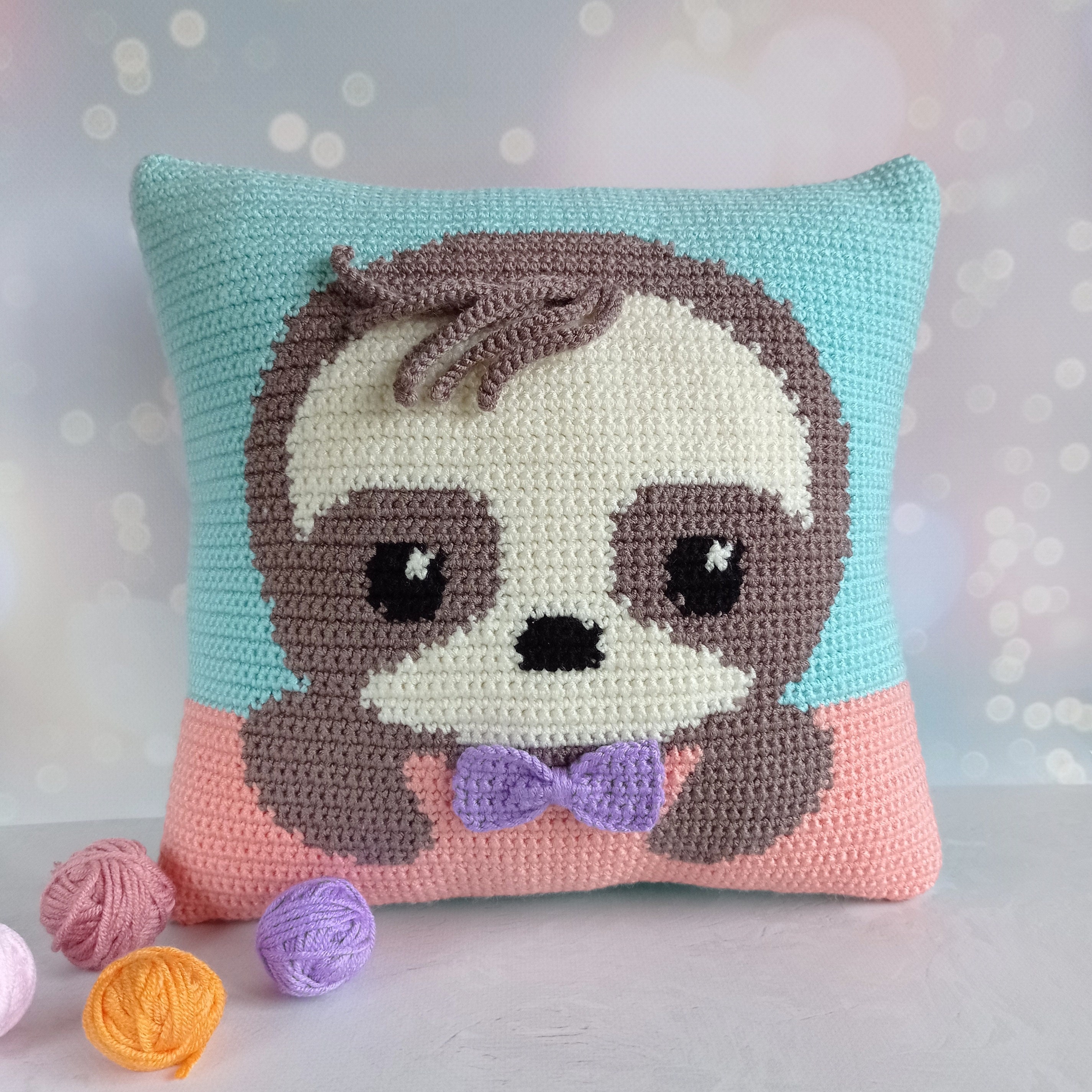 Crochet Pattern Pillow Crochet Cushion Pattern Intarsia | Etsy