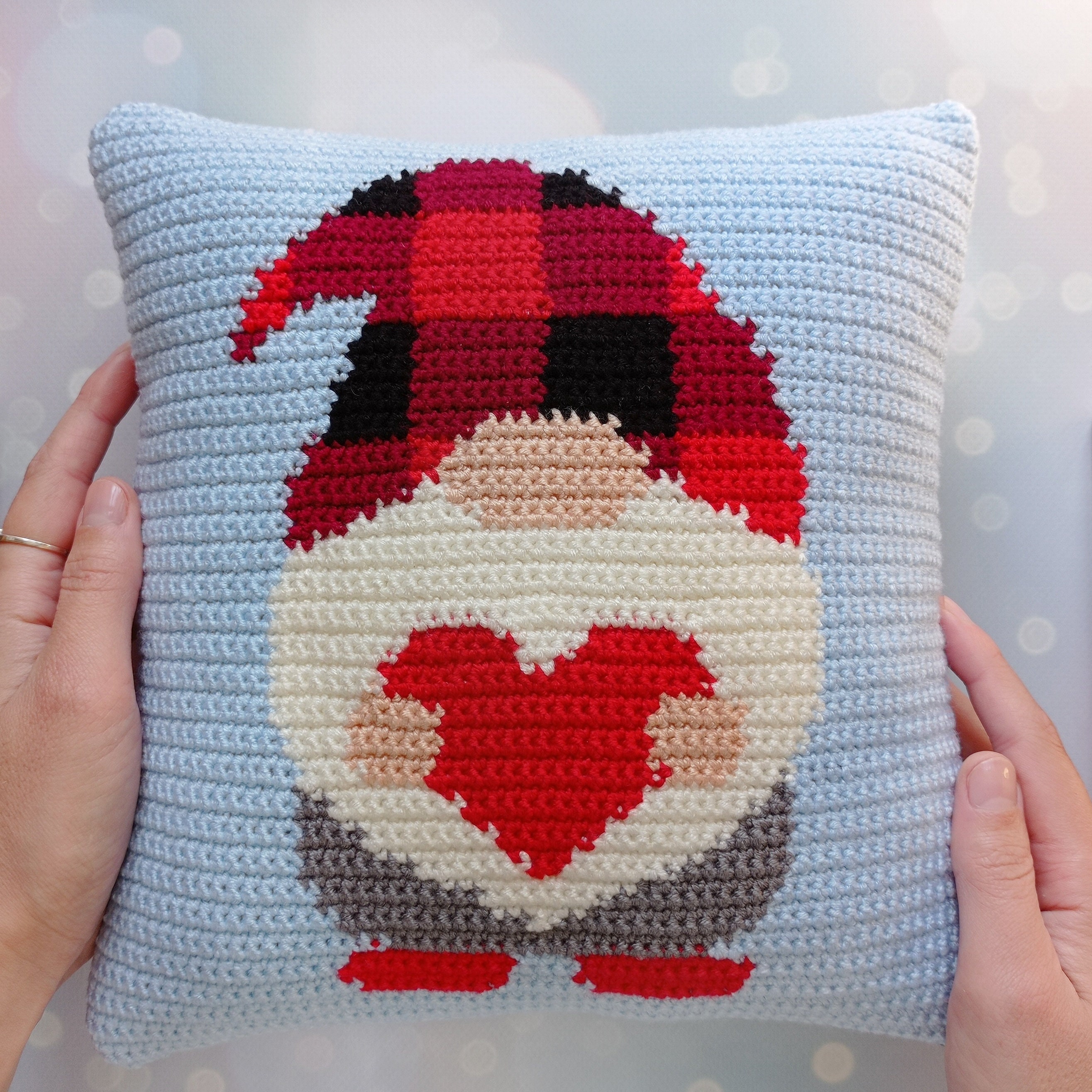 Crochet Christmas Pillow Pattern Crochet Cushion Crochet - Etsy