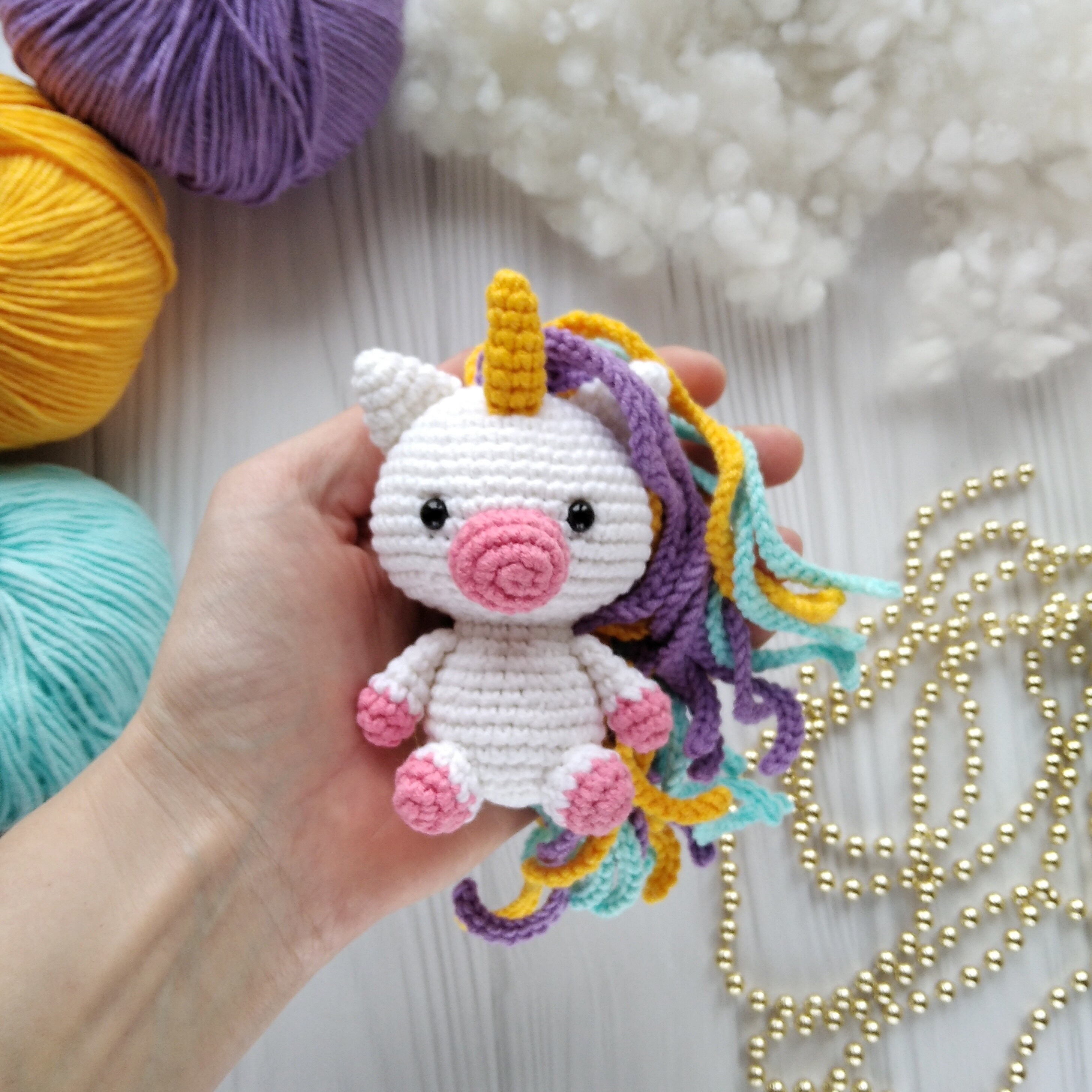 Cute Unicorn Crochet Pattern, Amigurumi Pattern, Little Unicorn Pattern ...