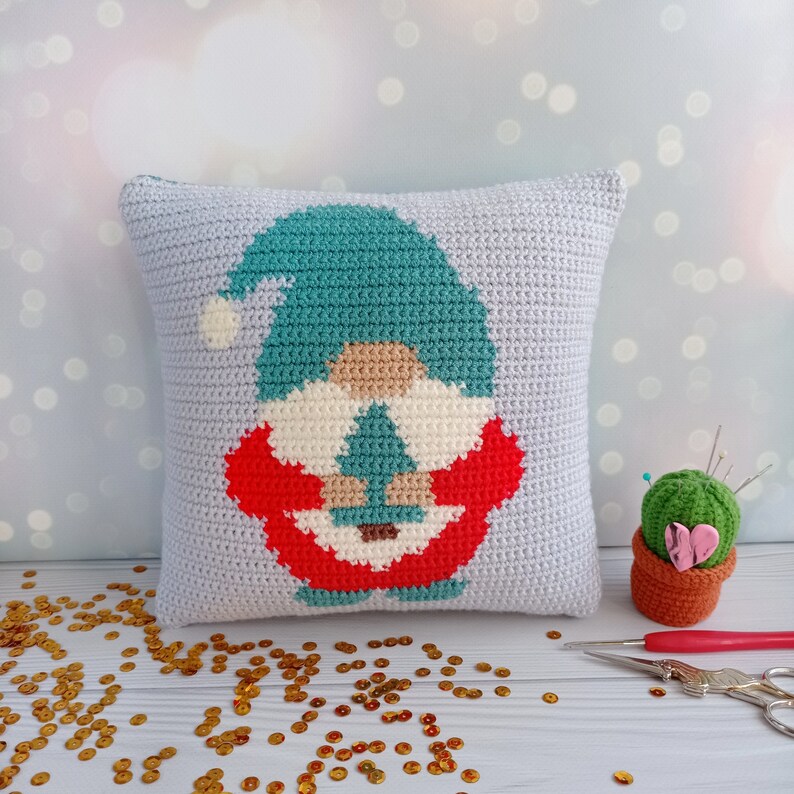 Crochet Christmas Pillow Pattern Crochet Cushion Crochet - Etsy