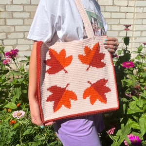 Crochet Autumn Bag Pattern, Crochet Bag Pattern, Crochet Tote Bag ...