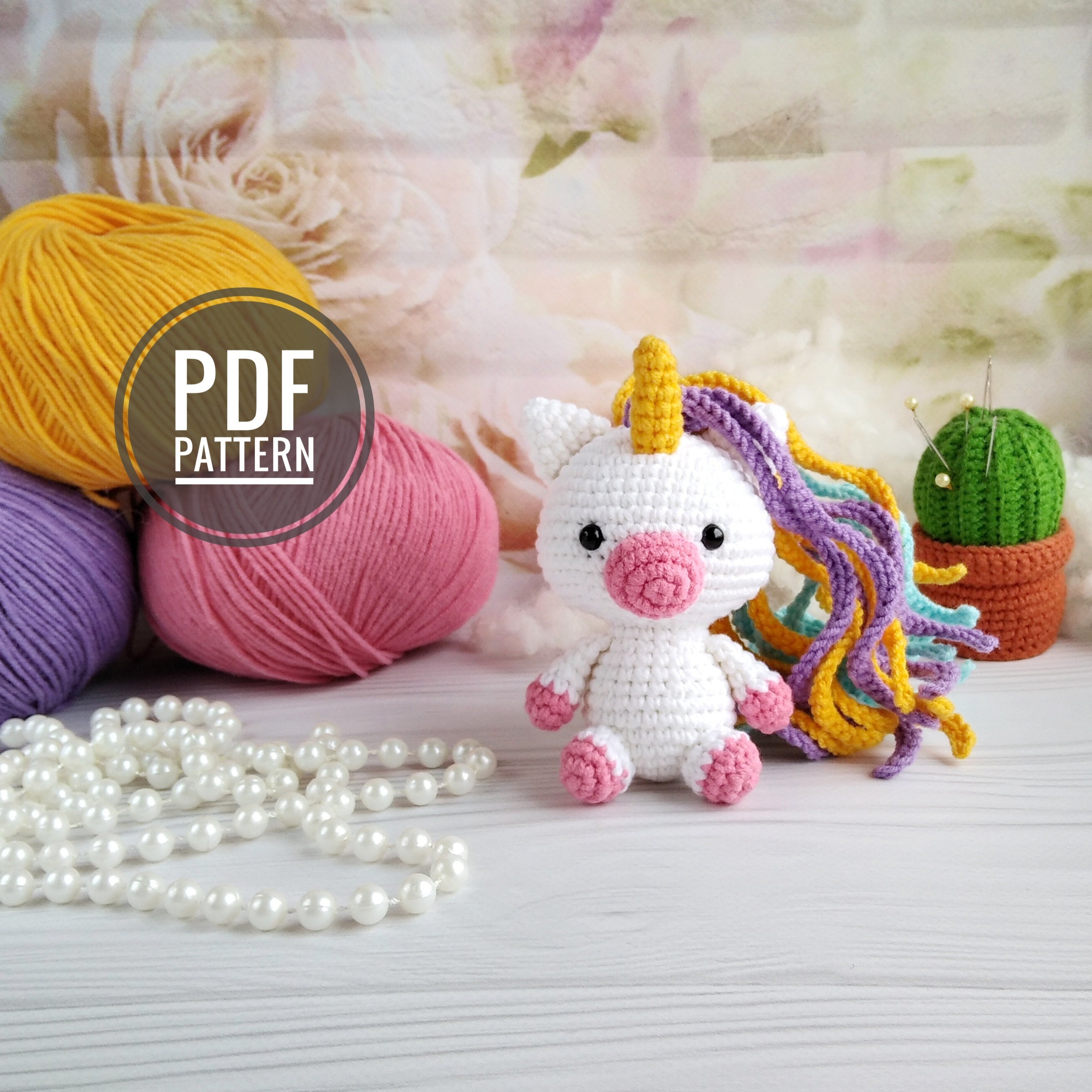 Cute Unicorn Crochet Pattern, Amigurumi Pattern, Little Unicorn Pattern ...