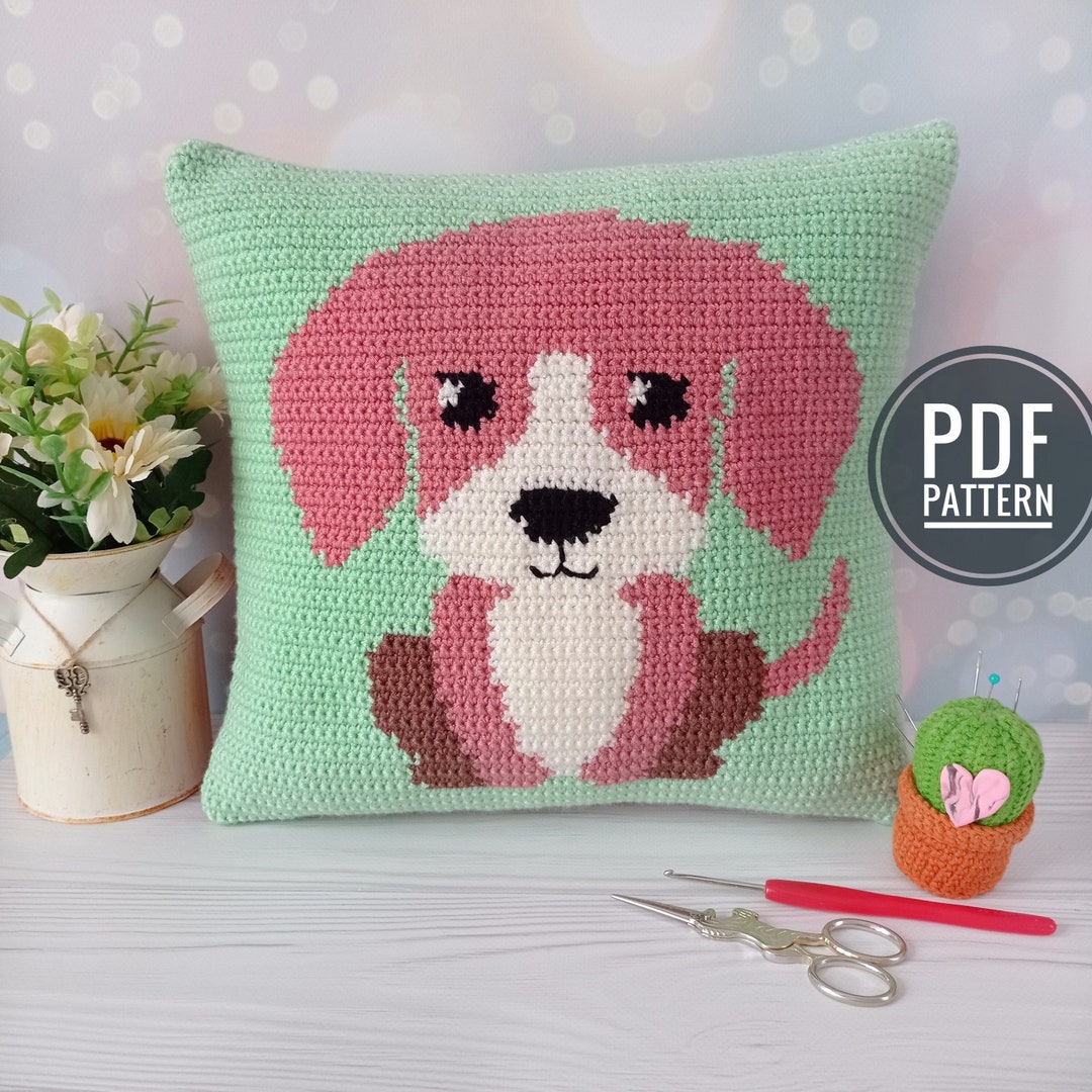 Crochet Dog Pillow Pattern: Beginner-friendly Cushion (PDF Pattern) - Etsy