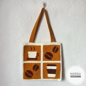 Coffee Bag Crochet Pattern, Crochet Bag Pattern, Crochet Tote Bag ...