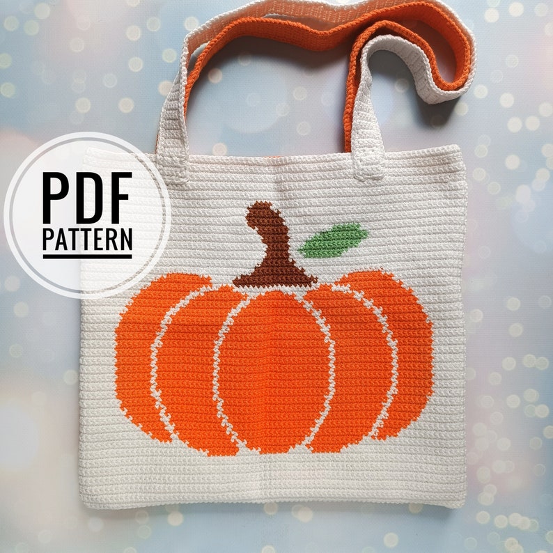 Crochet Bag Pattern Crochet Tote Bag Pattern Crochet Pumpkin - Etsy