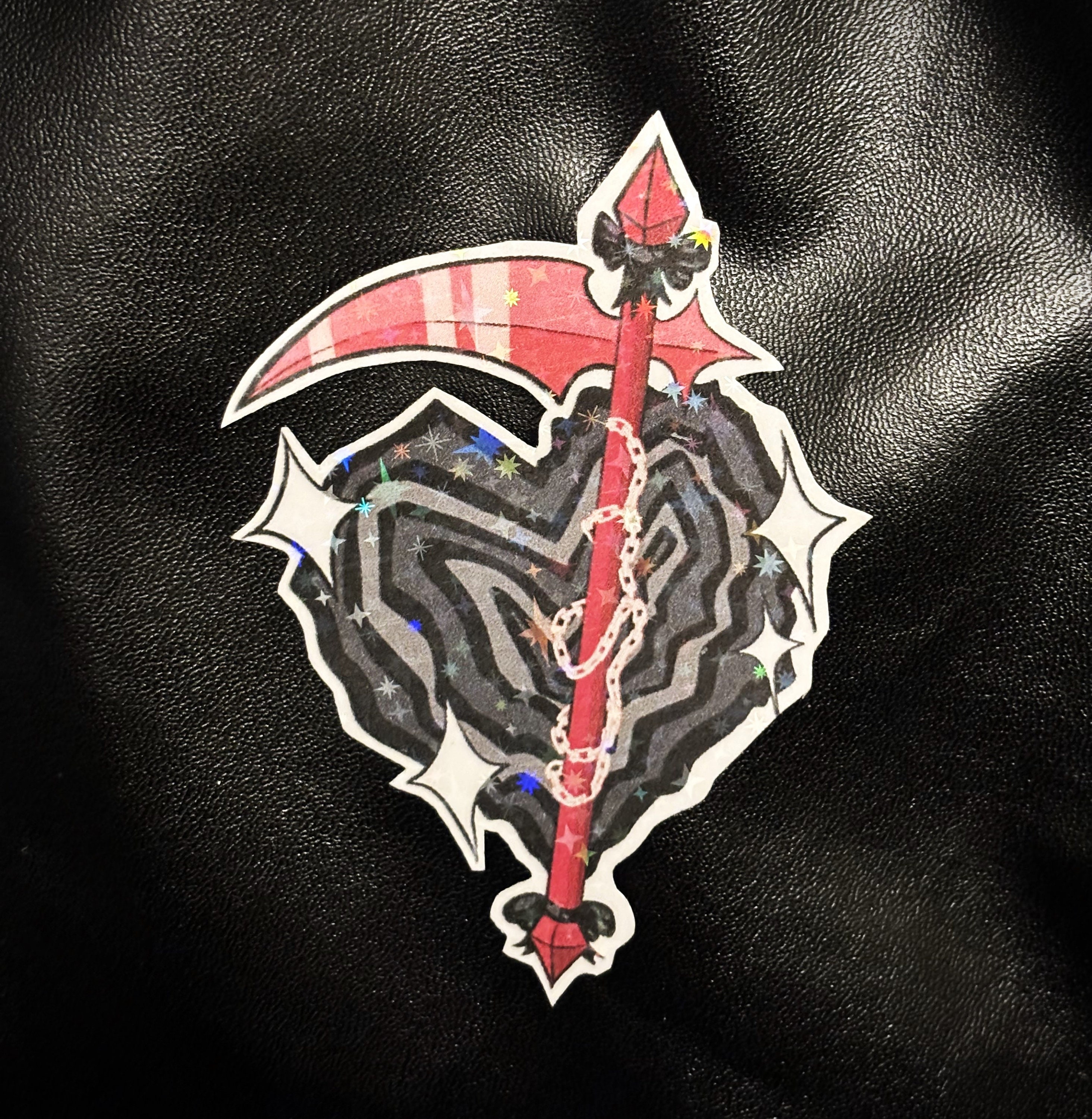Holographic Pink Scythe Sticker - Etsy