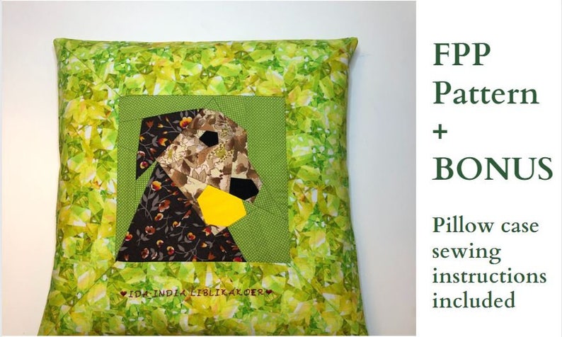 FPP Dog With a Tennis Ball Foundation Paper Piecing Pattern Digital ...