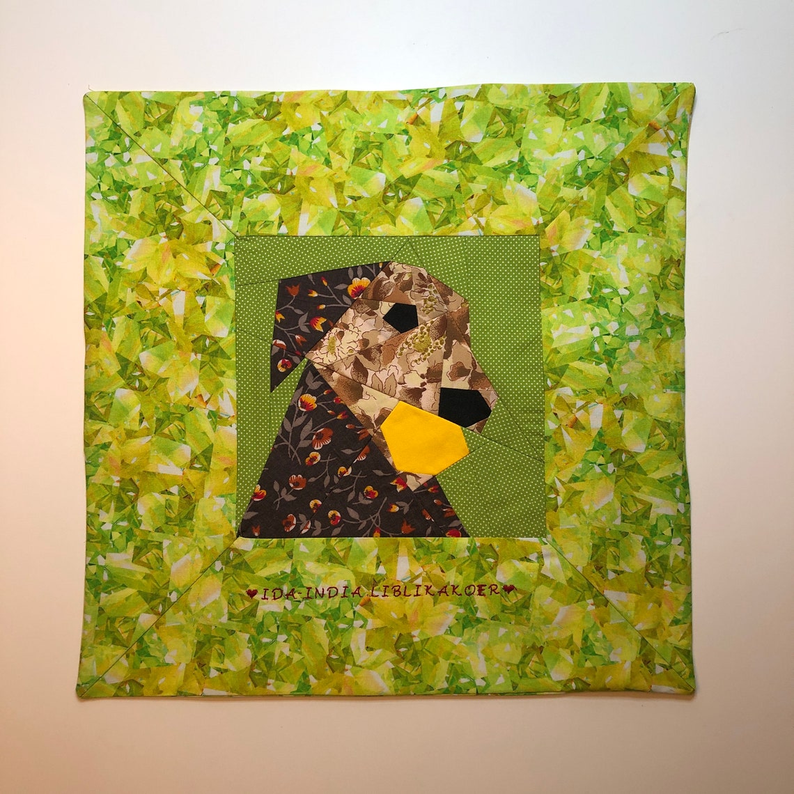 FPP Dog With a Tennis Ball Foundation Paper Piecing Pattern Digital ...