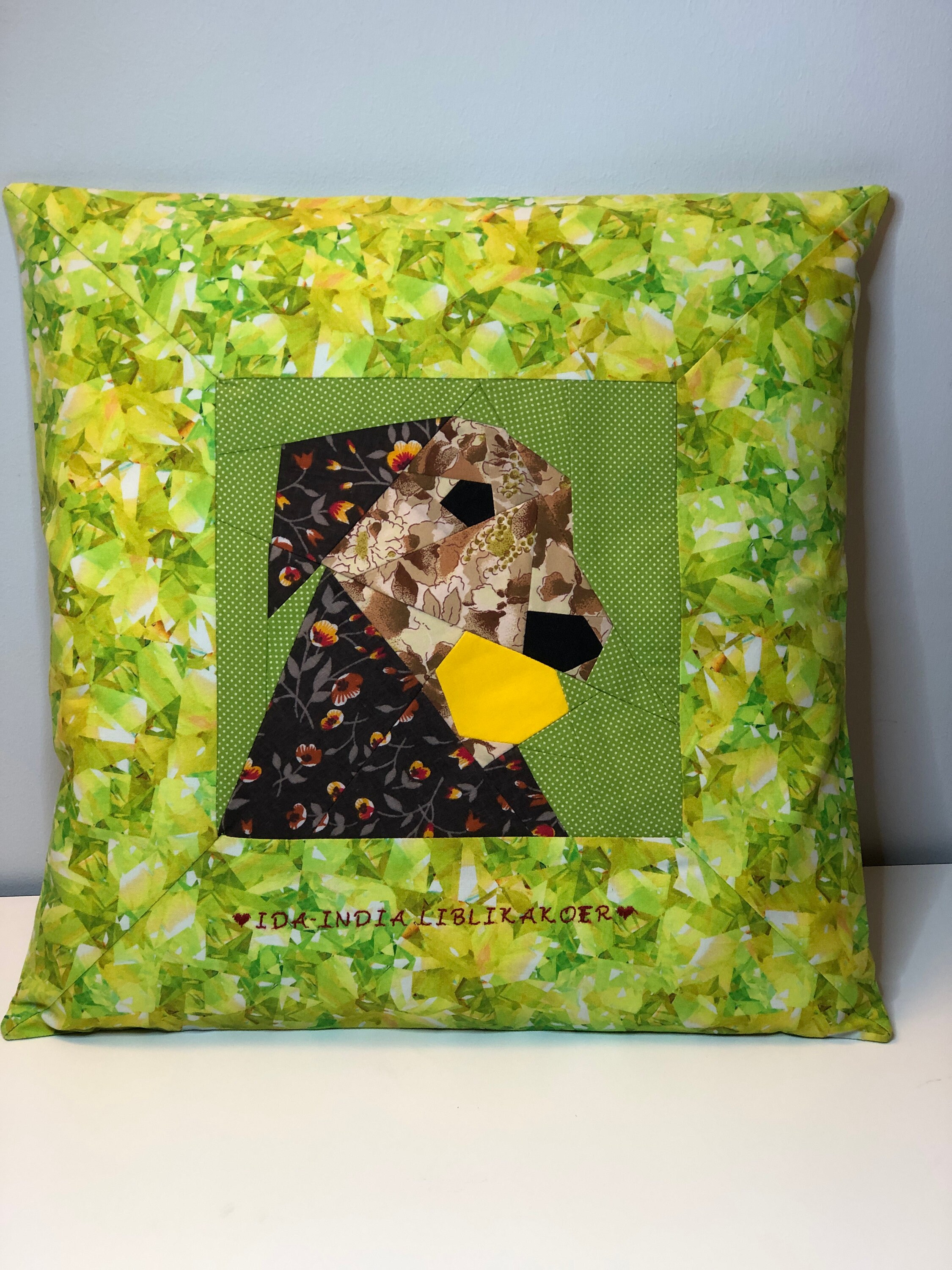 FPP Dog With a Tennis Ball Foundation Paper Piecing Pattern Digital ...