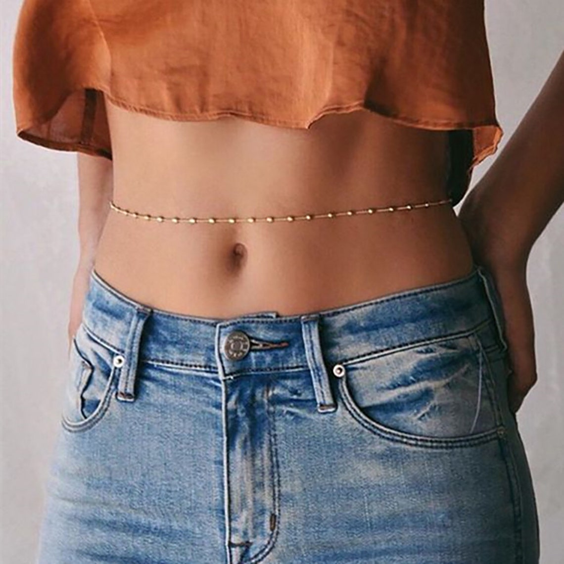 Simple And Fashionable Waist Chain Copper Bead Sexy Body Etsy