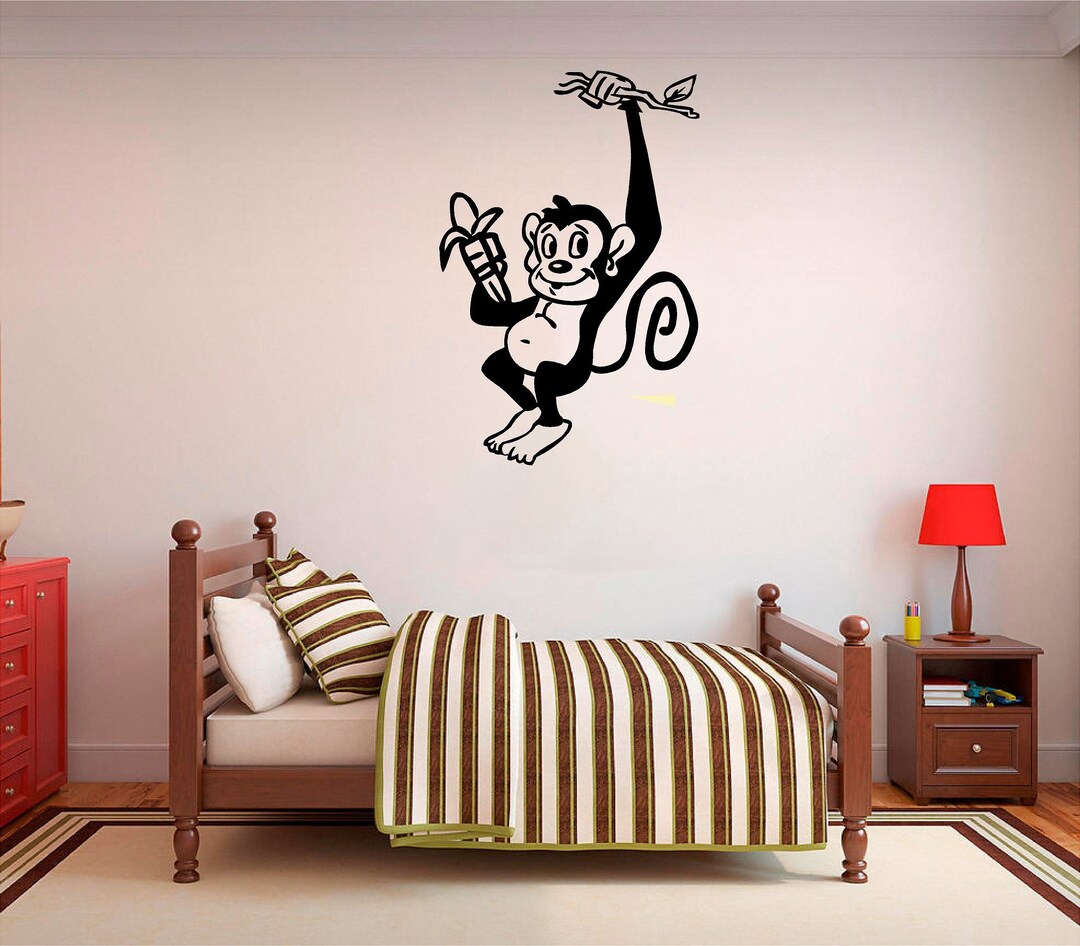 Cheeky Monkey Vinyl Wall Art, Decal, Sticker, Transfer, Mural ...