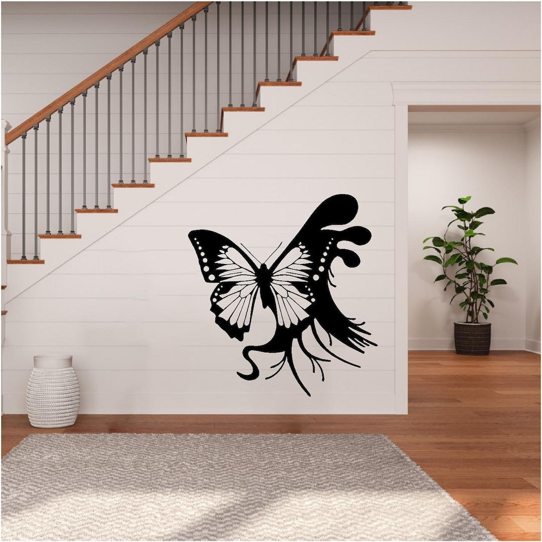 Butterfly Ink Splat Vinyl Wall Art, Decal, Sticker, Transfer, Mural ...