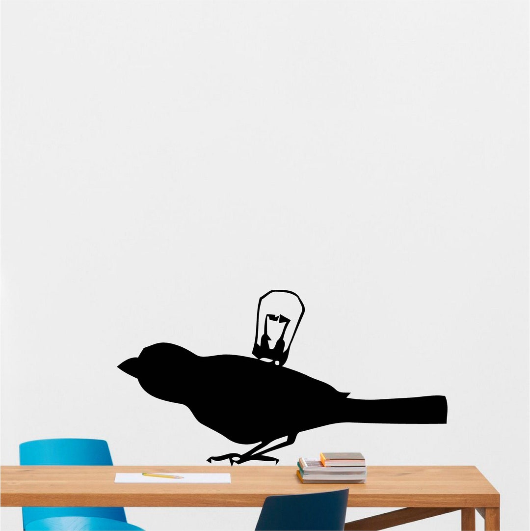 Light Bulb Bird Vinyl Wall Art, Decal, Sticker, Transfer, Mural, Decor ...