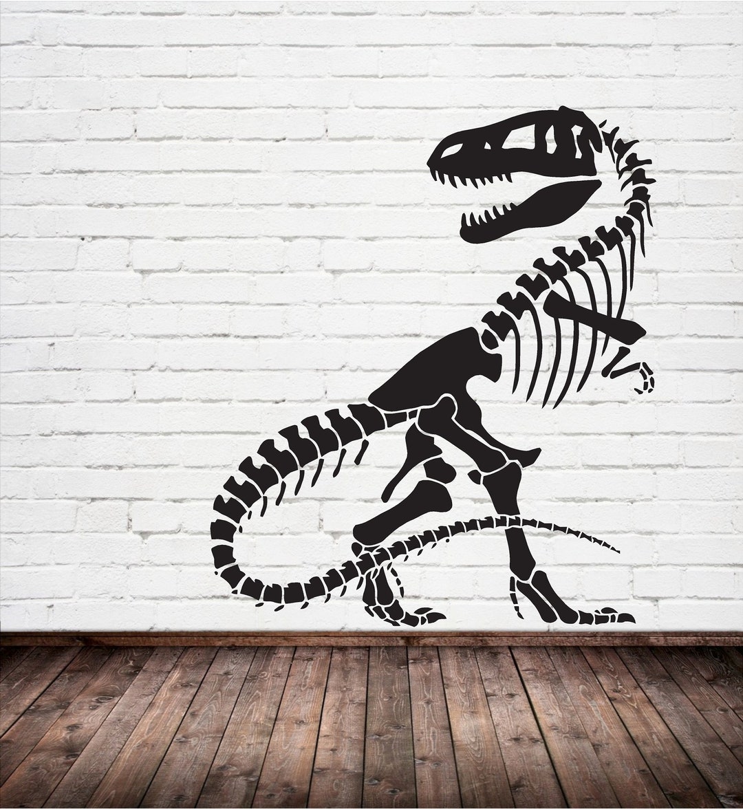 T-rex Dinosaur Sticker, Vinyl Wall Art Sticker, Transfer, Mural ...
