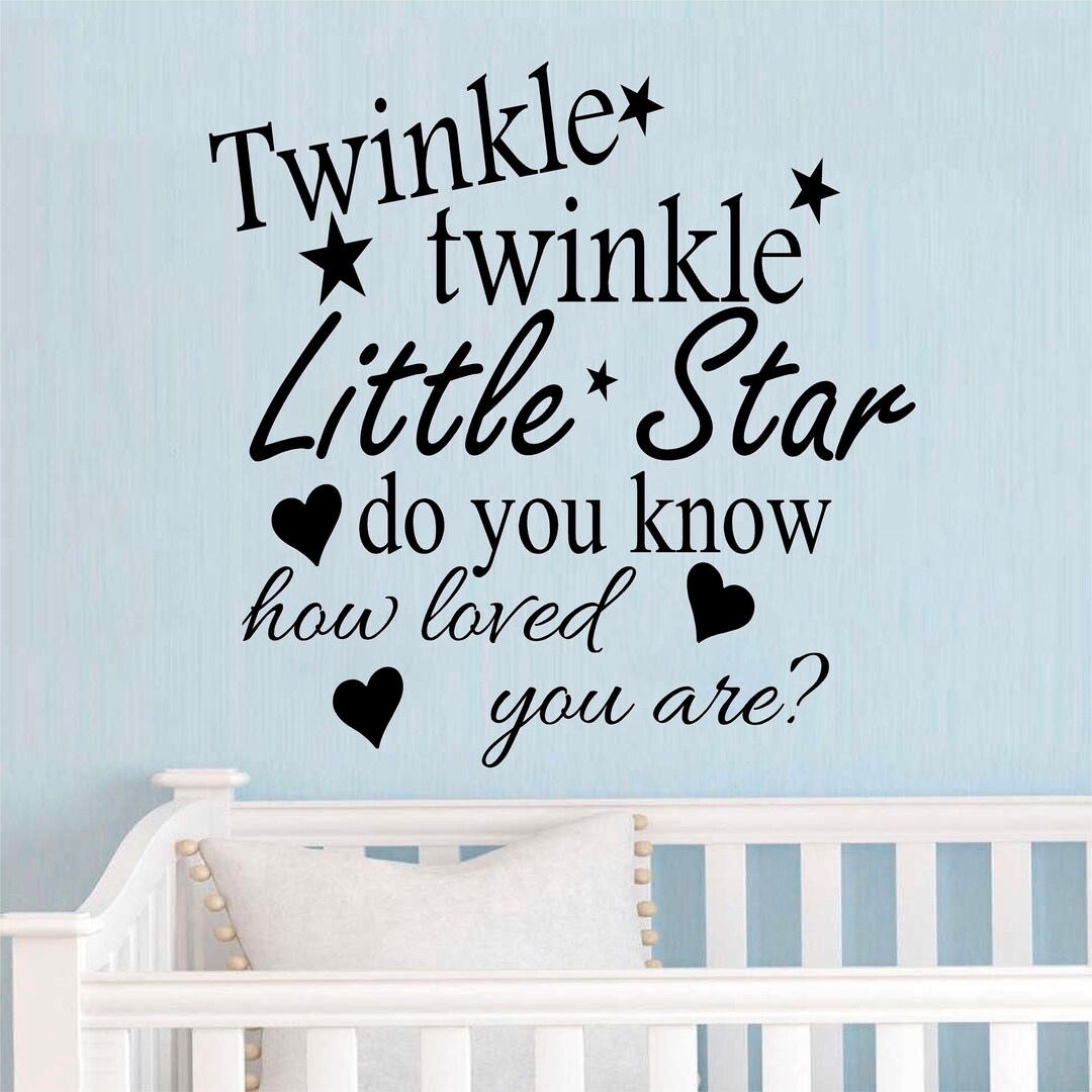 Twinkle Twinkle - 0184, Wall Art Decal, Transfer, Mural, Sticker, 75 ...