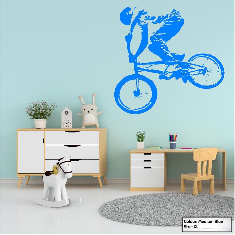 BMX Sticker Vinyl Wall Art Sticker Transfer Mural Stencil - Etsy