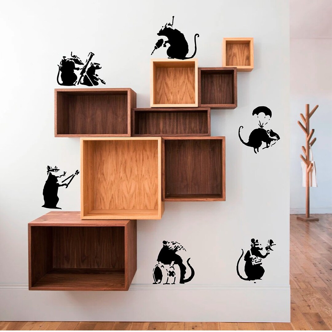 Six Banksy Rats Sticker Vinyl Wall Art Sticker Transfer - Etsy