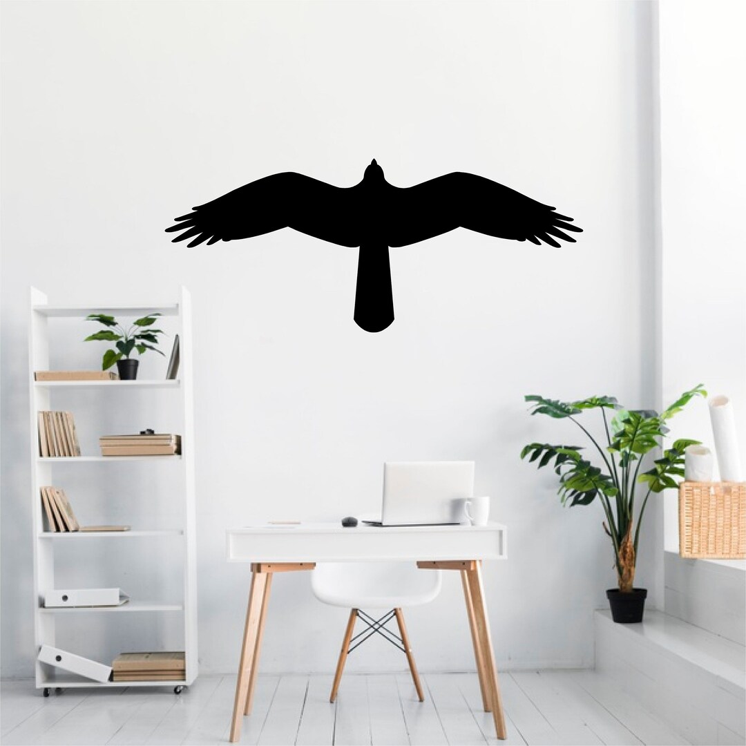 Hawk Silhouette Vinyl Wall Art, Decal, Sticker, Transfer, Mural, Decor ...