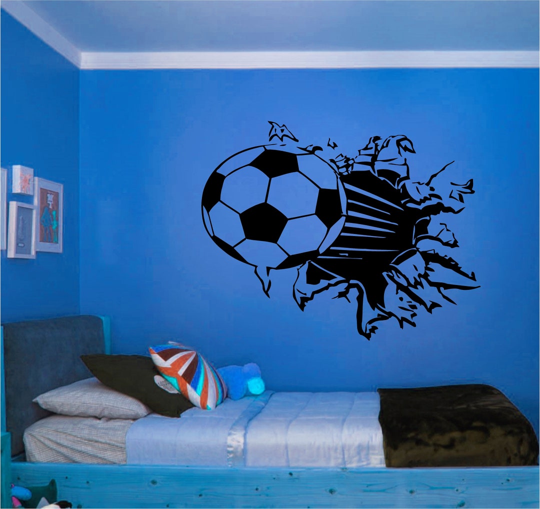 Football Smash Sticker, Vinyl Wall Art Sticker, Transfer, Mural ...