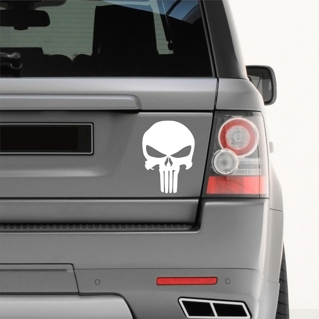 Punisher Bumper Sticker, Decal, Transfer, Cut Not Printed, Easy to ...