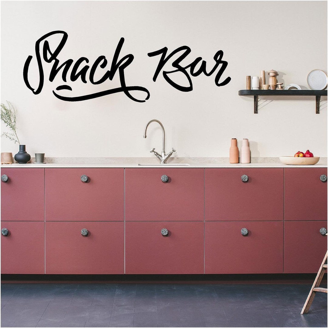 Snack Bar Vinyl Wall Art, Decal, Sticker, Transfer, Mural, Removable ...