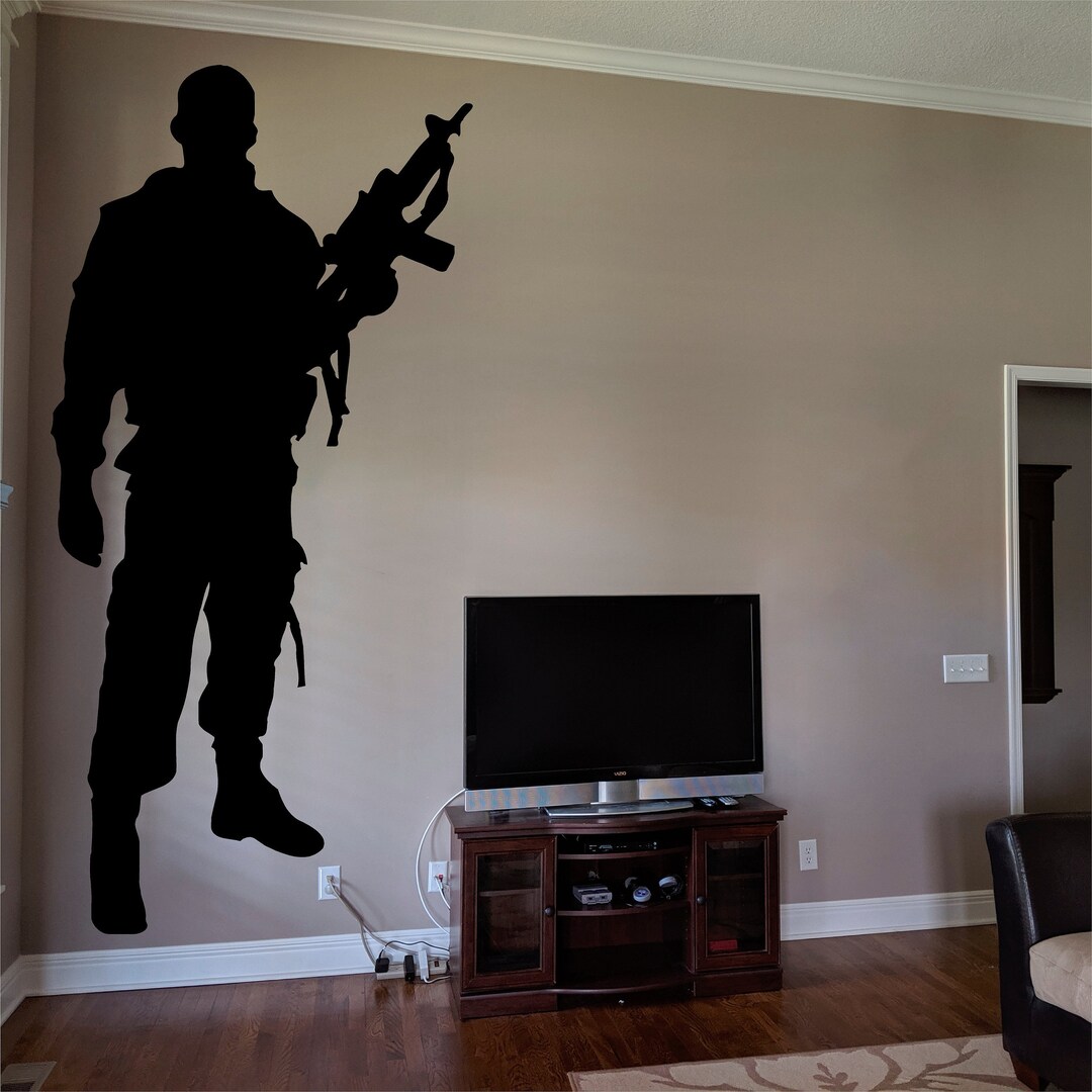 Army Man Vinyl Wall Art, Decal, Sticker, Transfer, Mural, Removable ...