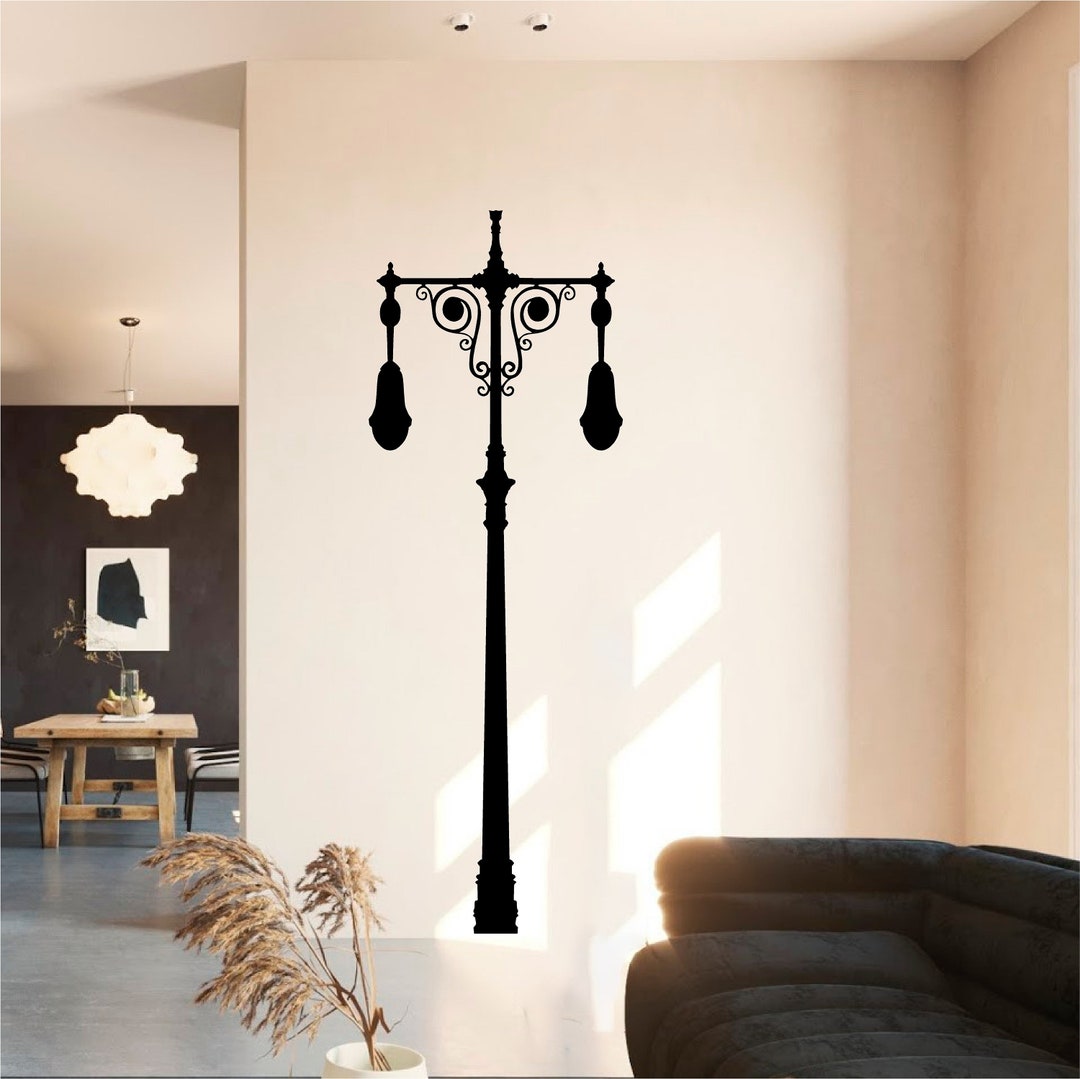Vintage Lamp Post - Vinyl Wall Art, Decal, Sticker, Transfer, Mural ...