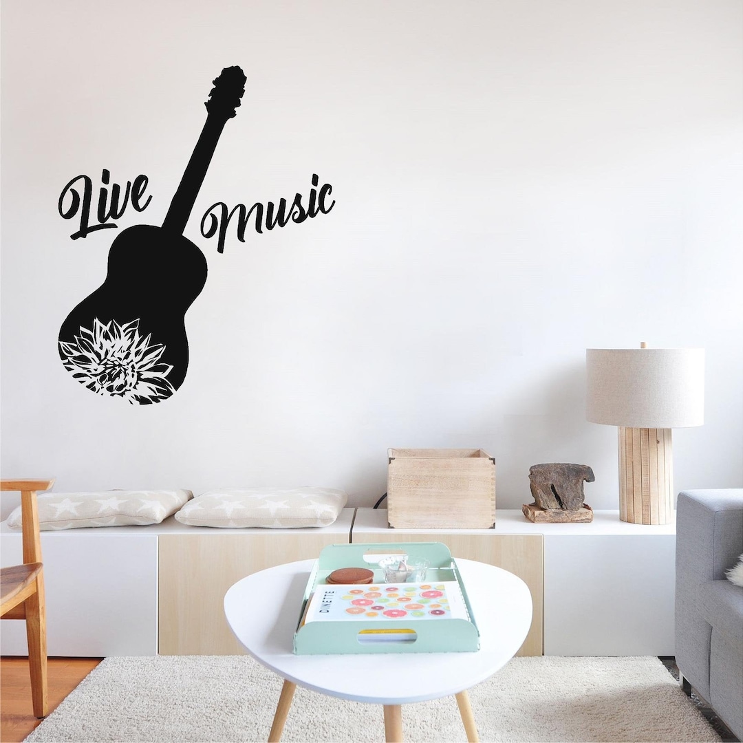 Live Music Vinyl Wall Art, Decal, Sticker, Transfer, Mural, Removable ...