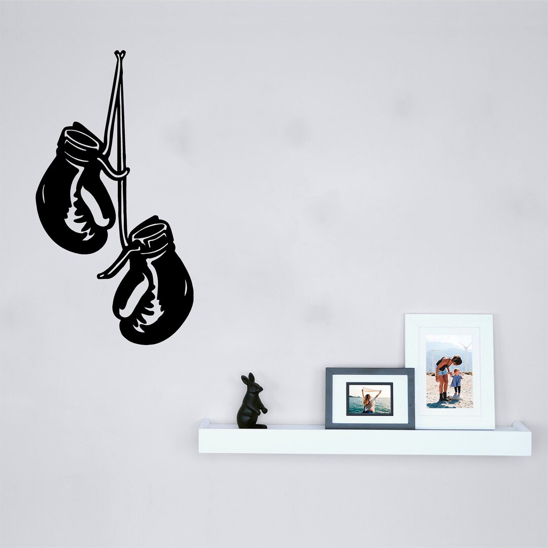 Boxing Gloves Sticker, Vinyl Wall Art Sticker, Transfer, Mural, Stencil ...