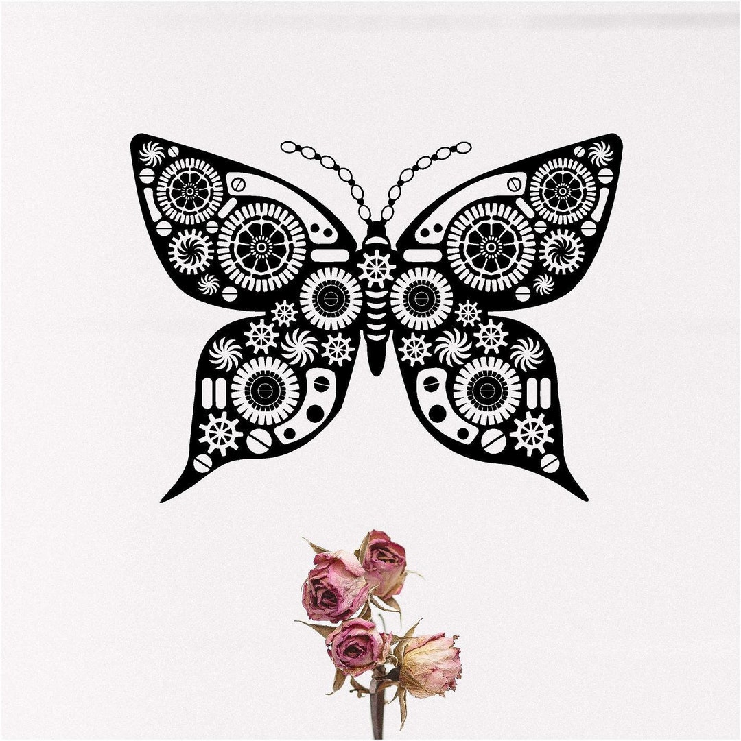 Steam Punk Butterfly Vinyl Wall Art, Decal, Sticker, Transfer, Mural ...