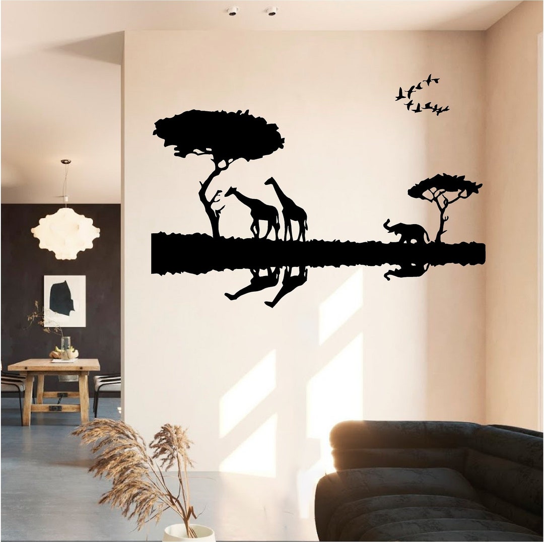Africa Vinyl Wall Art, Decal, Sticker, Transfer, Mural, Removable ...