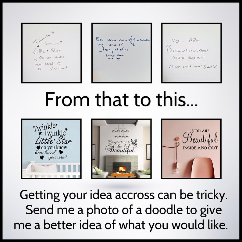 DESIGN YOUR OWN Wall Art, Sign, Transfer, Mural, Decal, Sticker, 75 ...