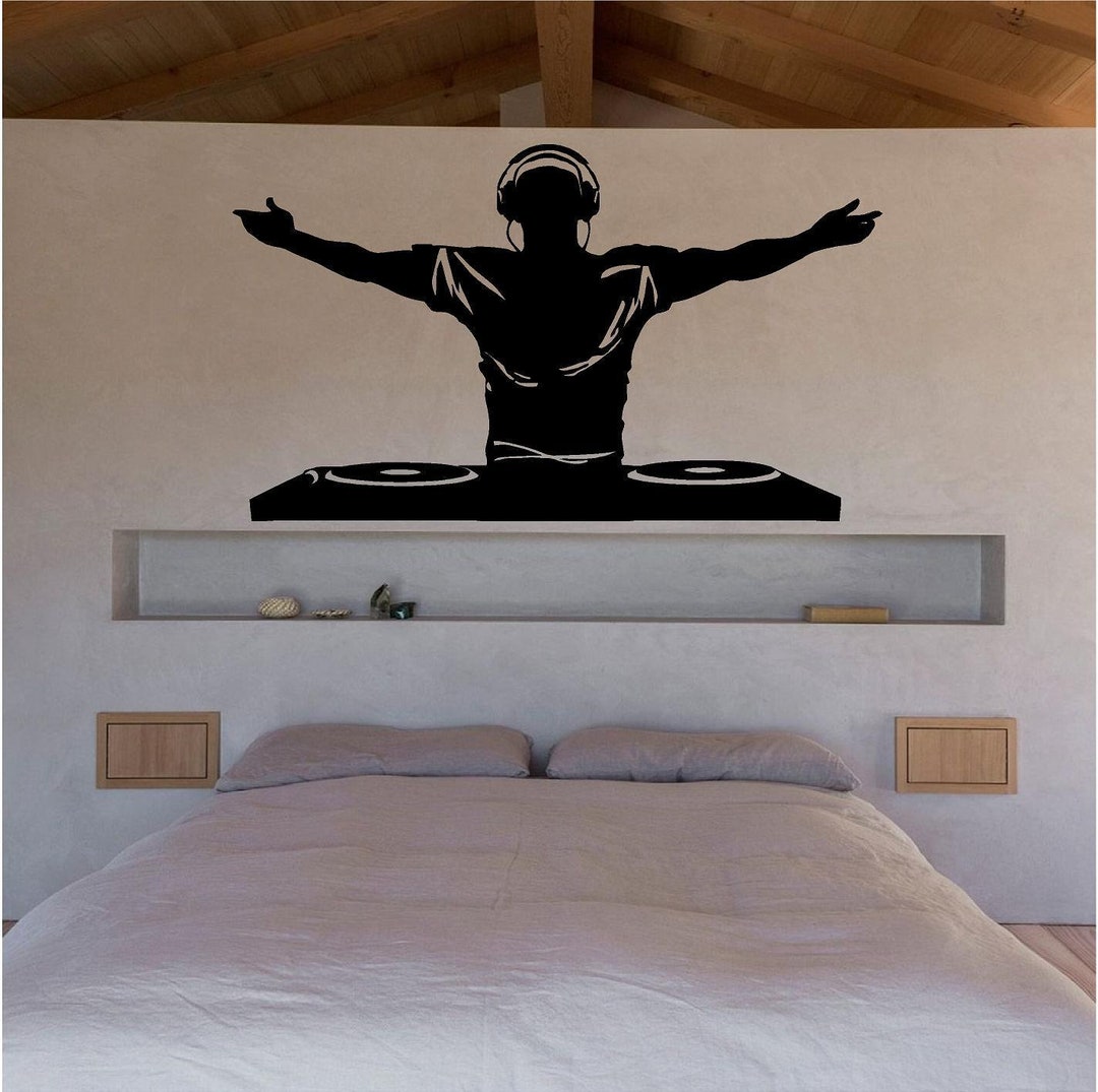 DJ Vinyl Wall Art, Decal, Sticker, Transfer, Mural, Removable ...