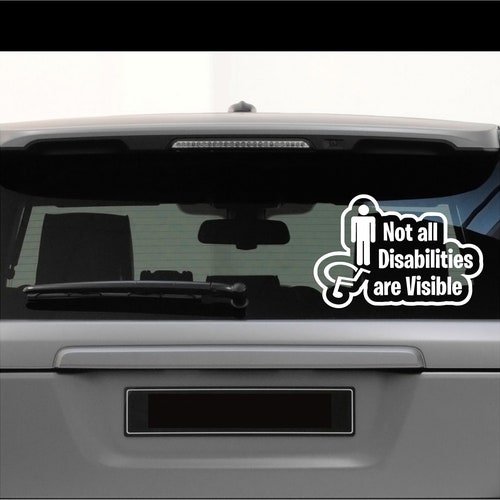 Not All Disabilities Are Visible Car Decal Choose Your - Etsy Not All Disabilities Are Visible Car Decal Choose Your - Etsy