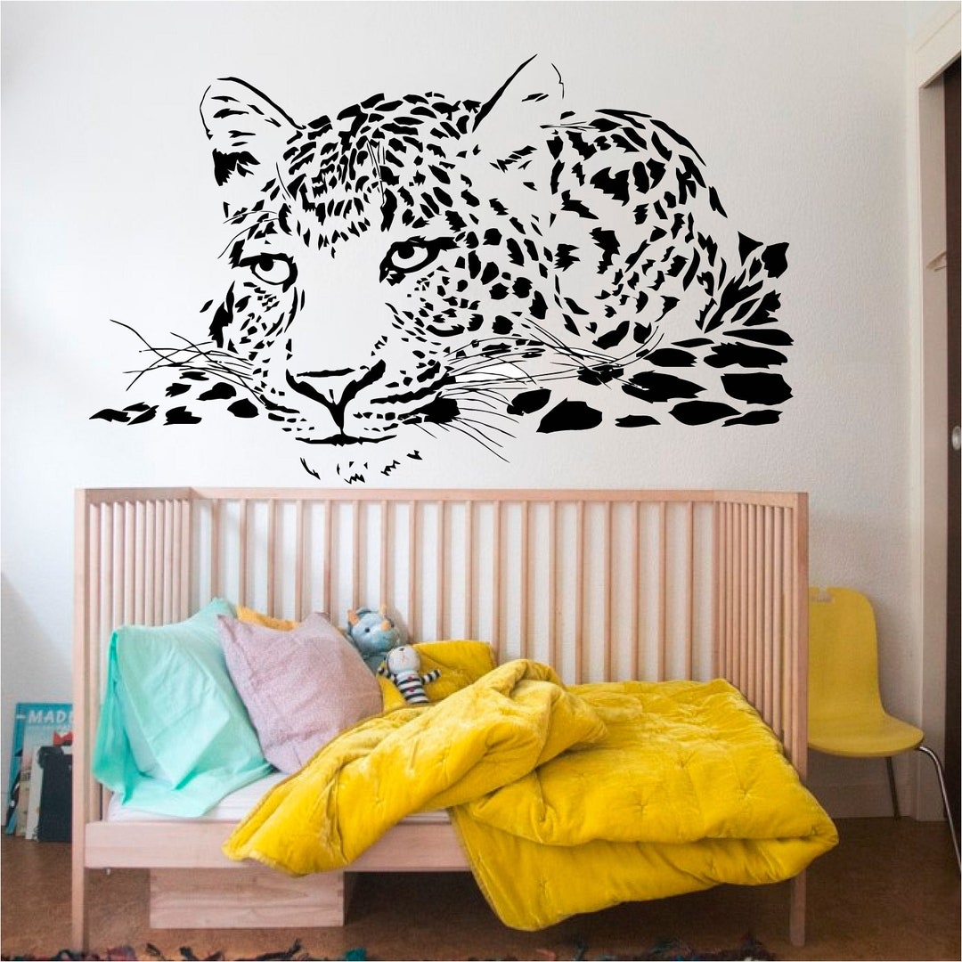 Cheetah Head Vinyl Wall Art, Decal, Sticker, Transfer, Mural, Removable ...