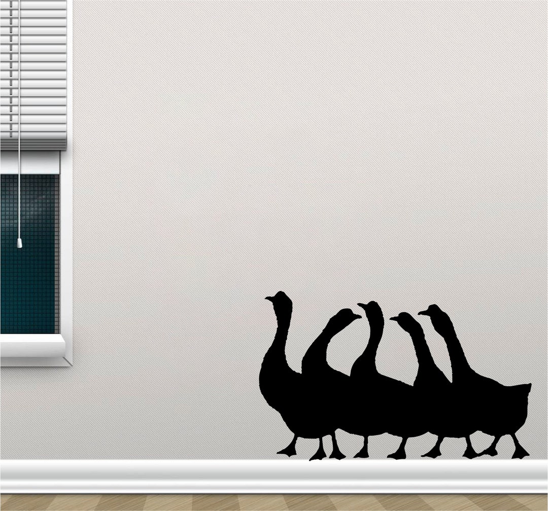 Gaggle of Geese Vinyl Wall Art, Decal, Sticker, Transfer, Mural, Decor ...