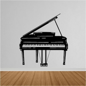 Piano Vinyl Wall Art, Decal, Sticker, Transfer, Mural, Removable ...