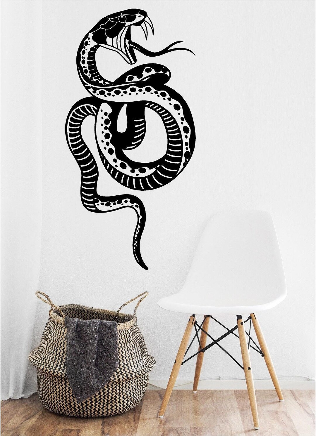Snake Vinyl Wall Art, Decal, Sticker, Transfer, Mural, Removable, Decor ...