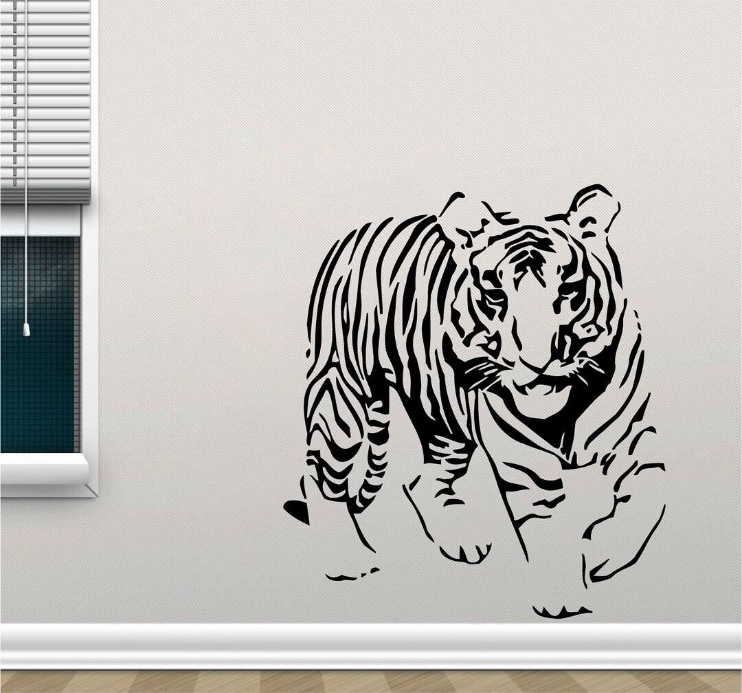 Full Tiger Vinyl Wall Art, Decal, Sticker, Transfer, Mural, Removable ...
