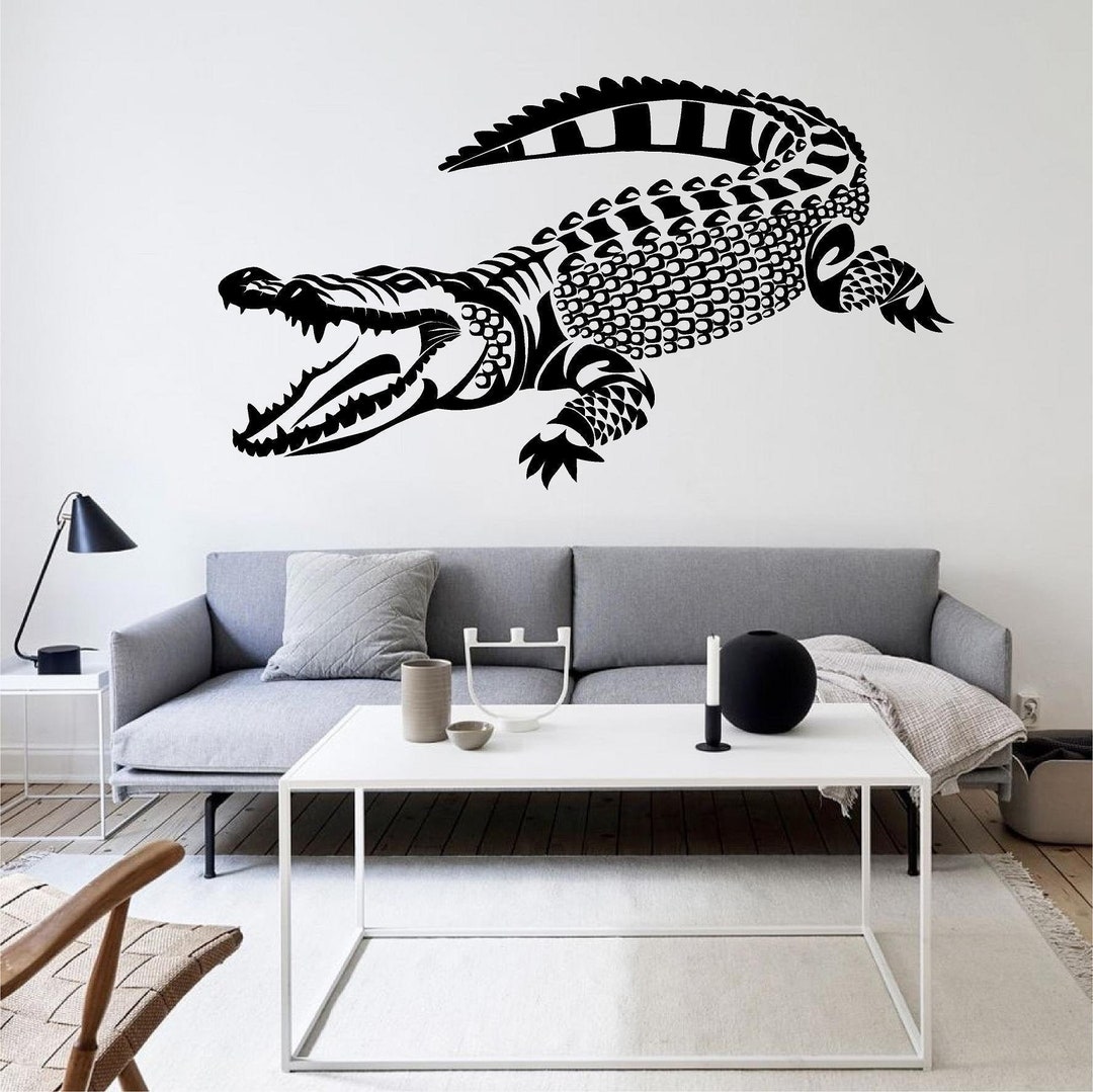 Alligator Vinyl Wall Art, Decal, Sticker, Transfer, Mural, Removable ...