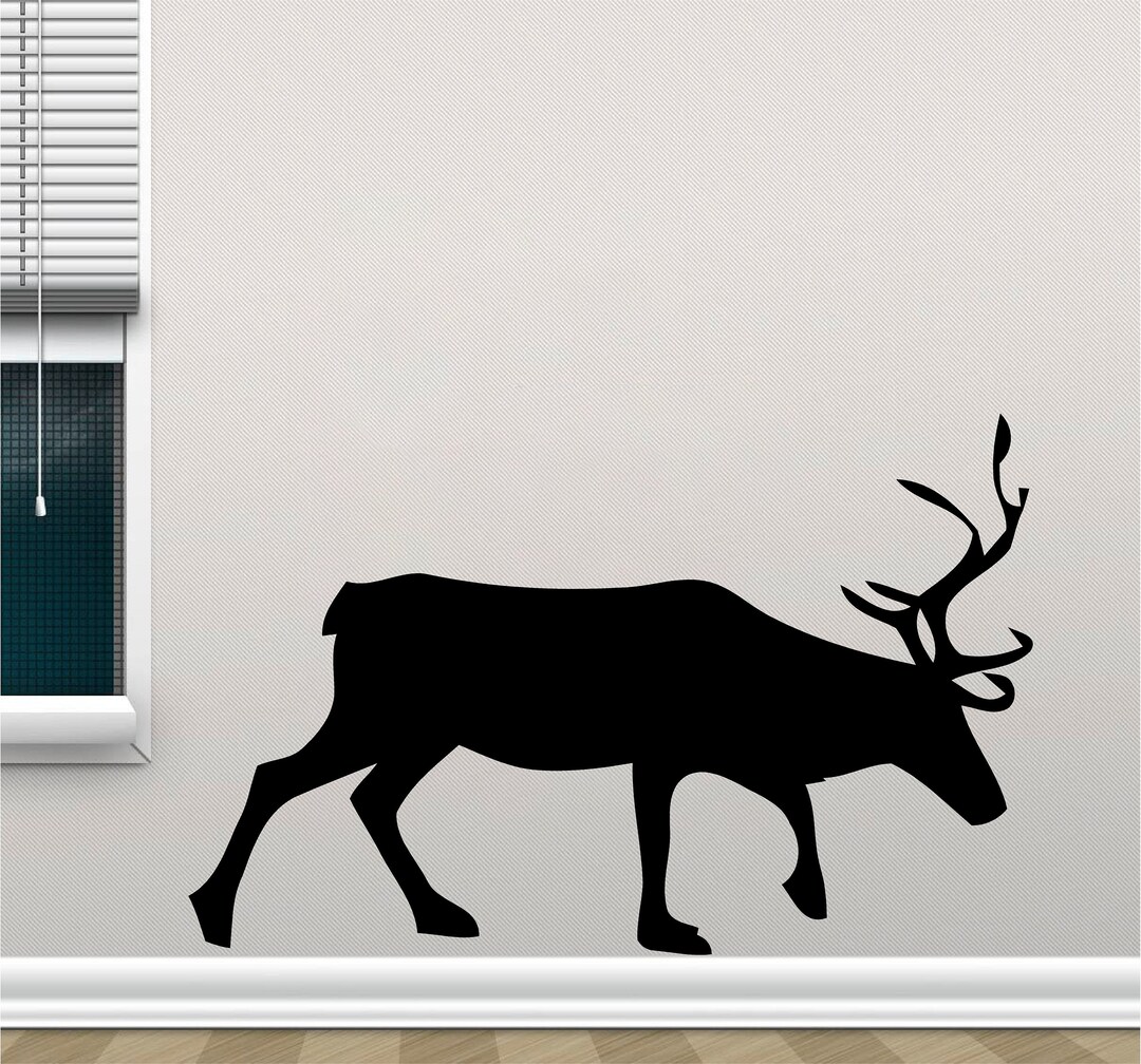 Moose Silhouette Vinyl Wall Art, Decal, Sticker, Transfer, Mural ...