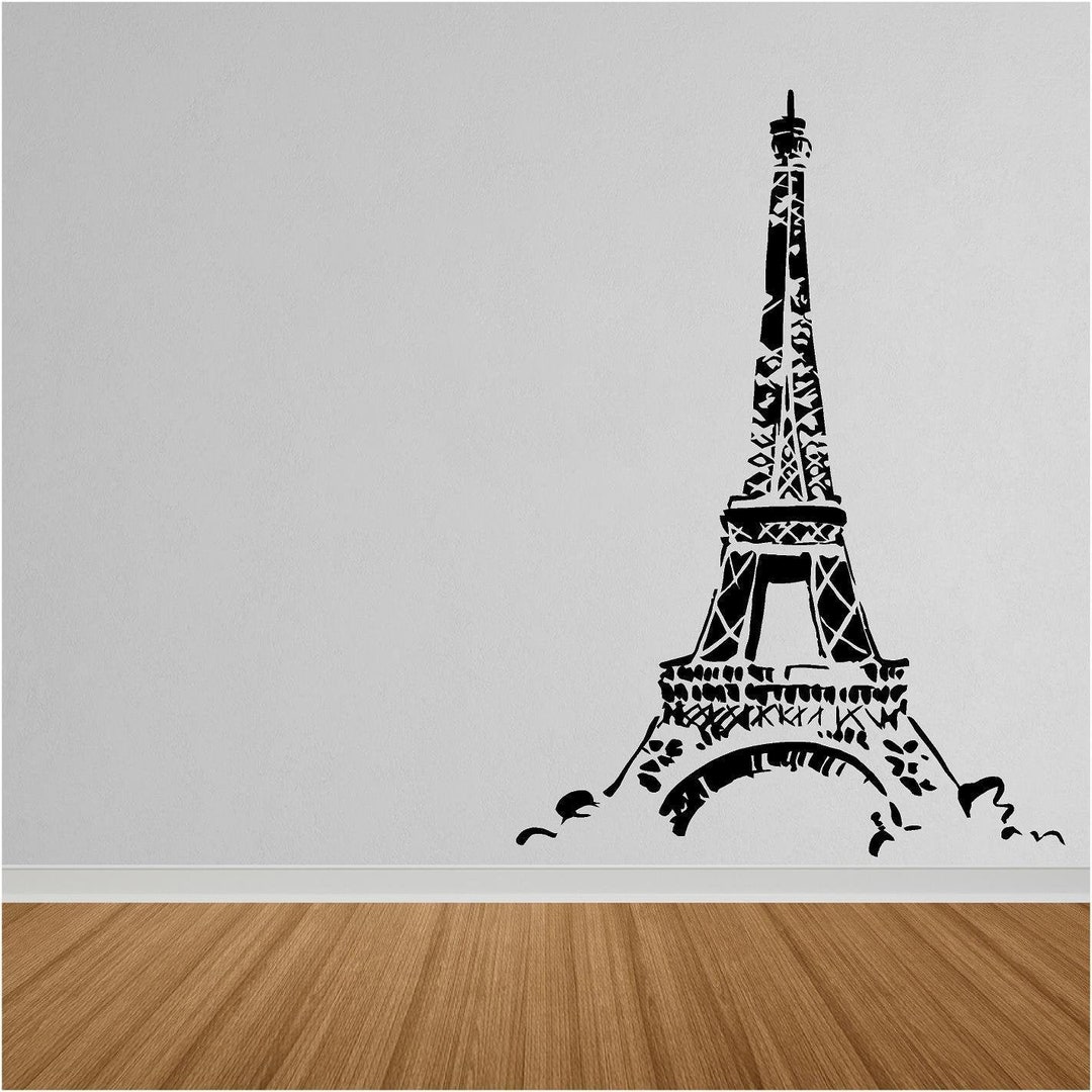 Eiffel Tower - Vinyl Wall Art, Decal, Sticker, Transfer, Mural ...