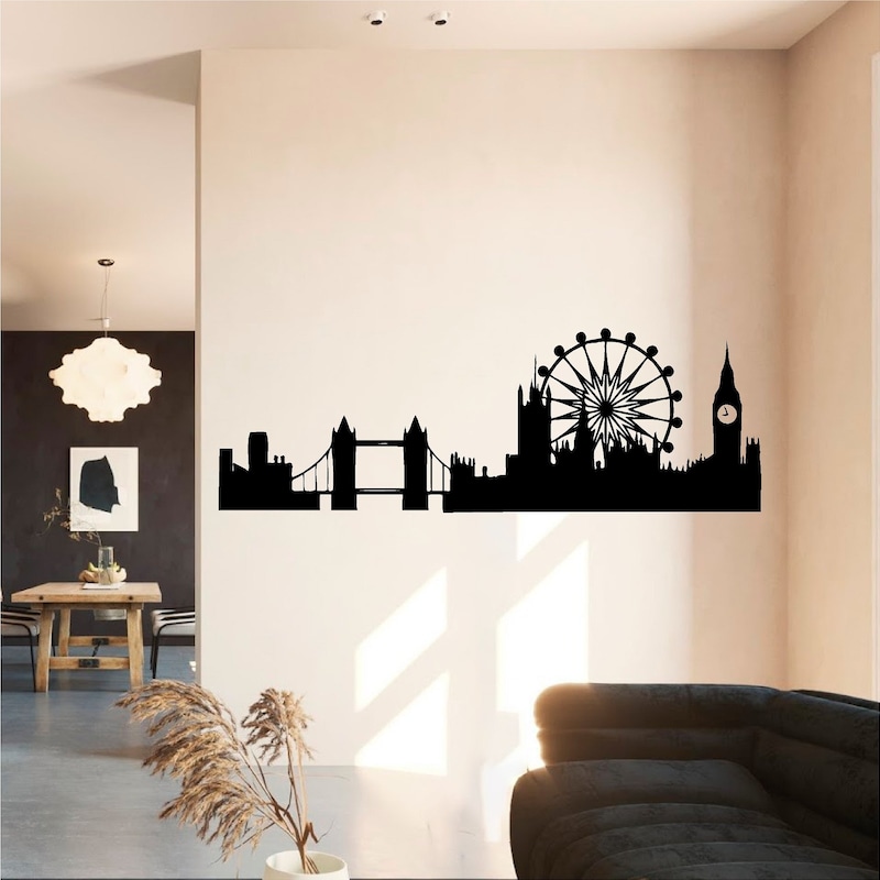Skyline Wall Sticker - Etsy