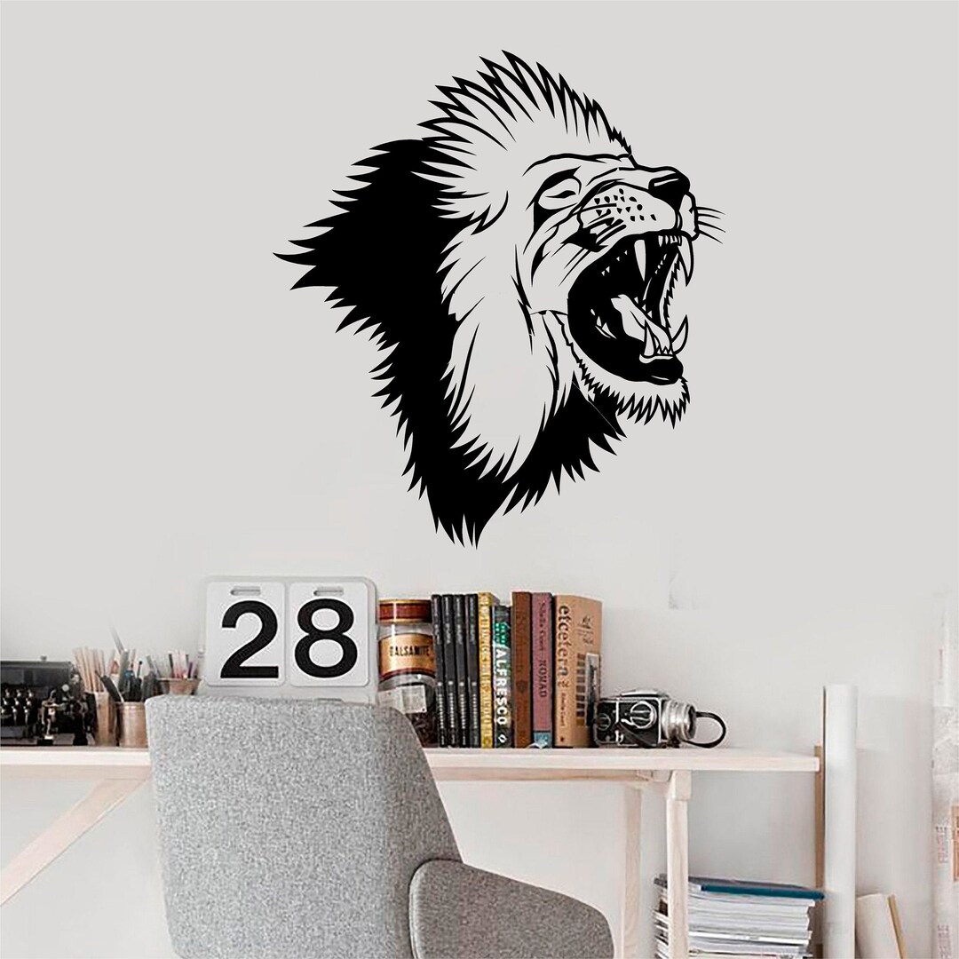 Lion Roar Vinyl Wall Art, Decal, Sticker, Transfer, Mural, Removable ...