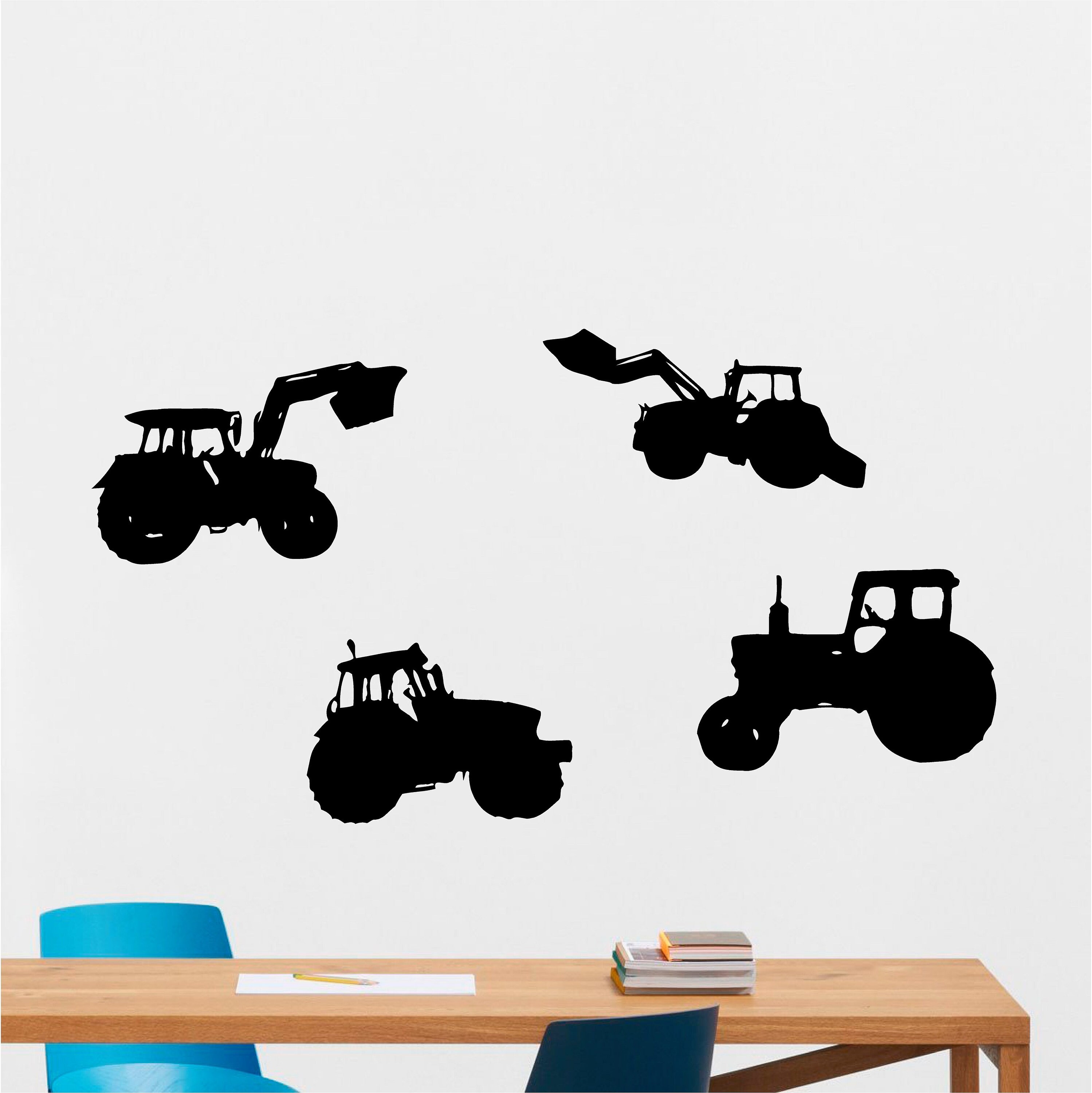 Four Tractors Sticker Vinyl Wall Art Sticker Transfer - Etsy