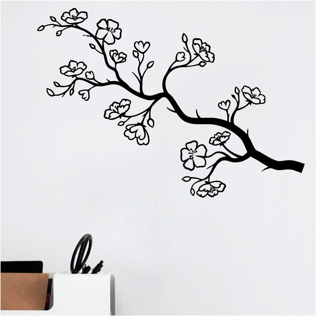 Flower Blossom Tree Branch Vinyl Wall Art, Decal, Sticker, Transfer ...