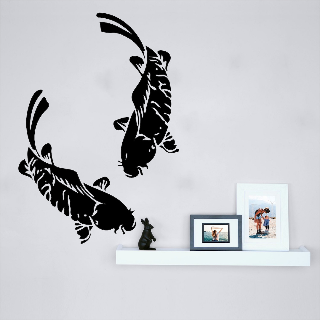 Carp Fish Vinyl Wall Art Decal Sticker Transfer Mural - Etsy