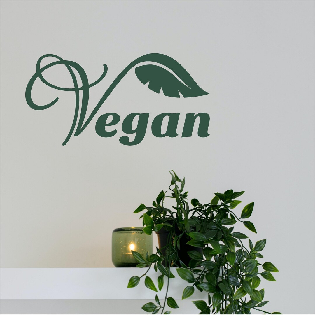VEGAN, Sticker, Self Adhesive Vinyl, Bumper Sticker, Wall Art Decal ...