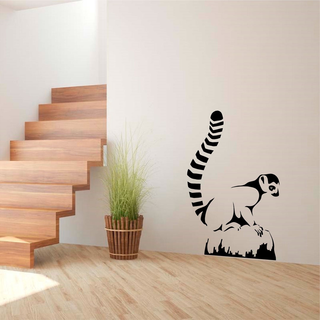 Ring Tail Lemur 0558 Vinyl Wall Art Decal Sticker - Etsy