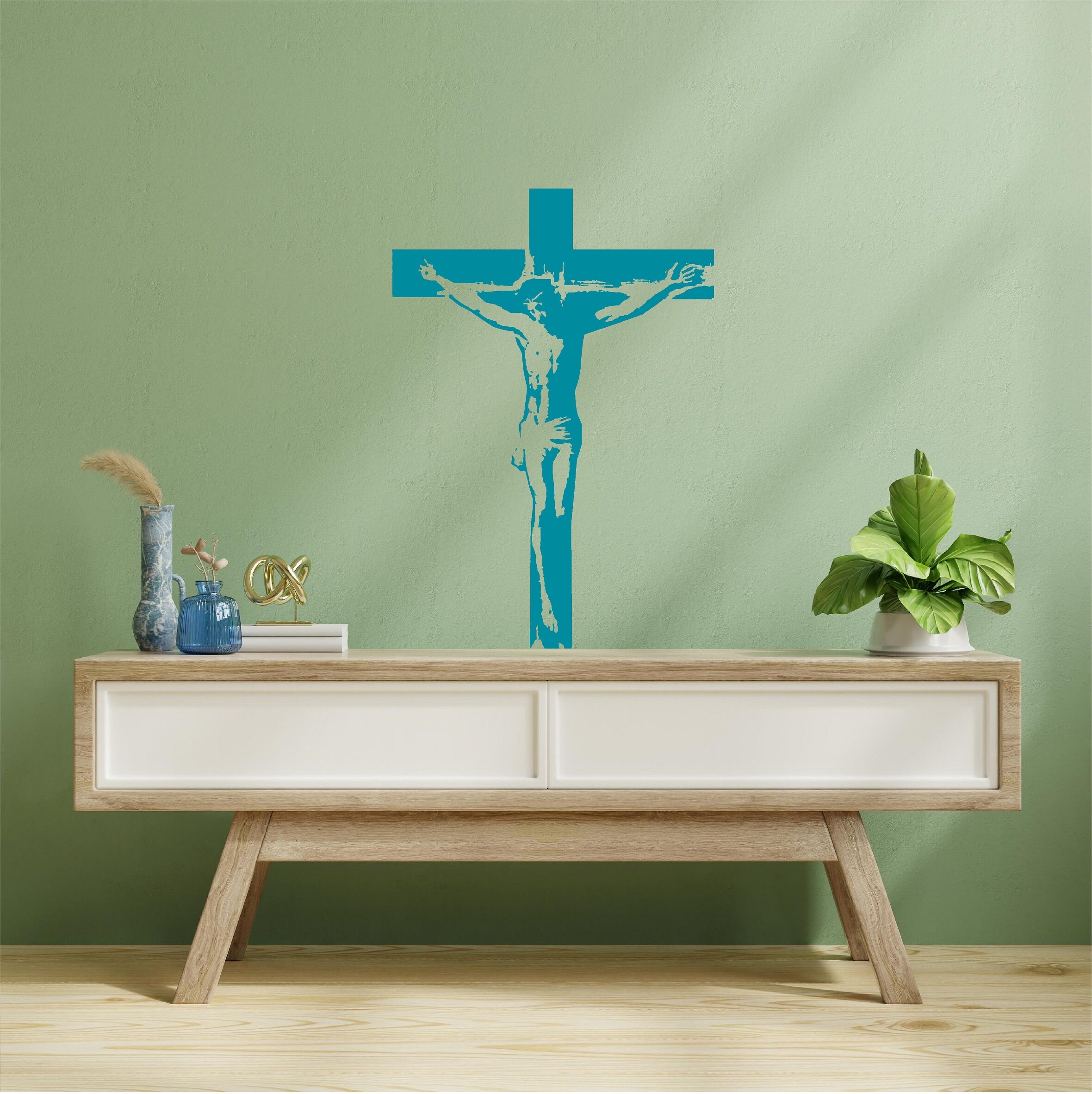 CRUCIFIX, Jesus on the Cross, Wall Sticker, Christian Symbol, Jesus ...